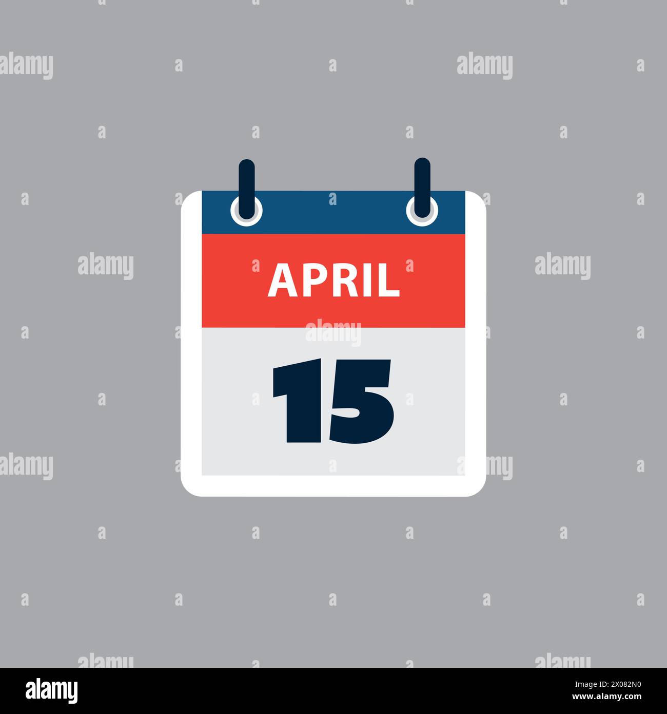 Simple Calendar Page for Day of 15th April - Banner, Graphic Design ...