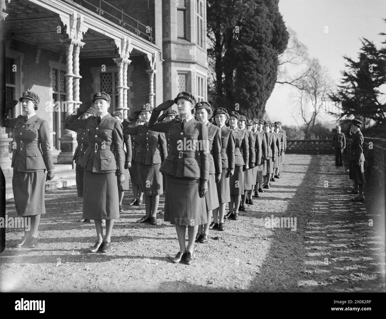 THE WOMEN'S AUXILIARY AIR FORCE, 1939-1945. - WAAF officers salute on ...
