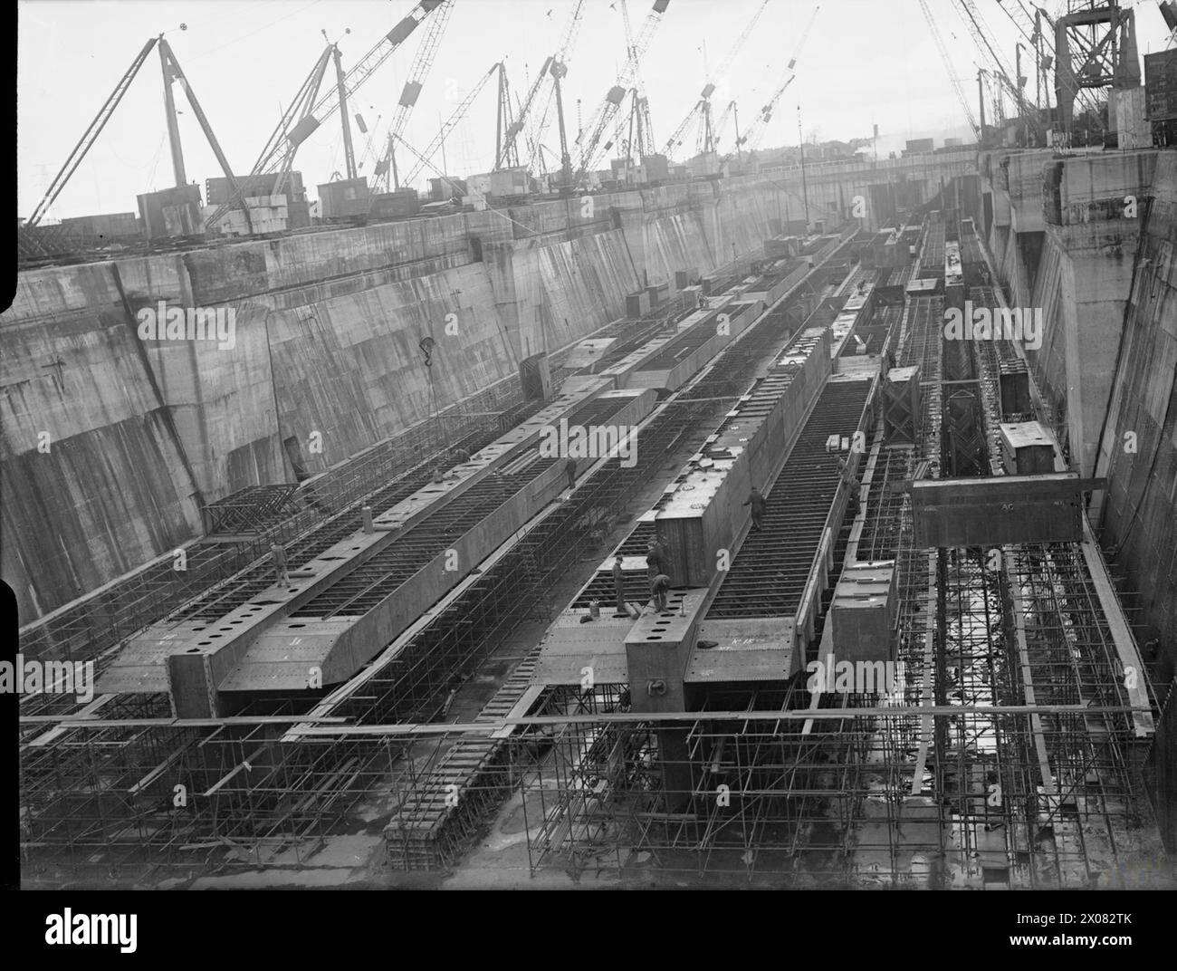 During WWII, floating breakwaters for Mulberry Harbour were under ...