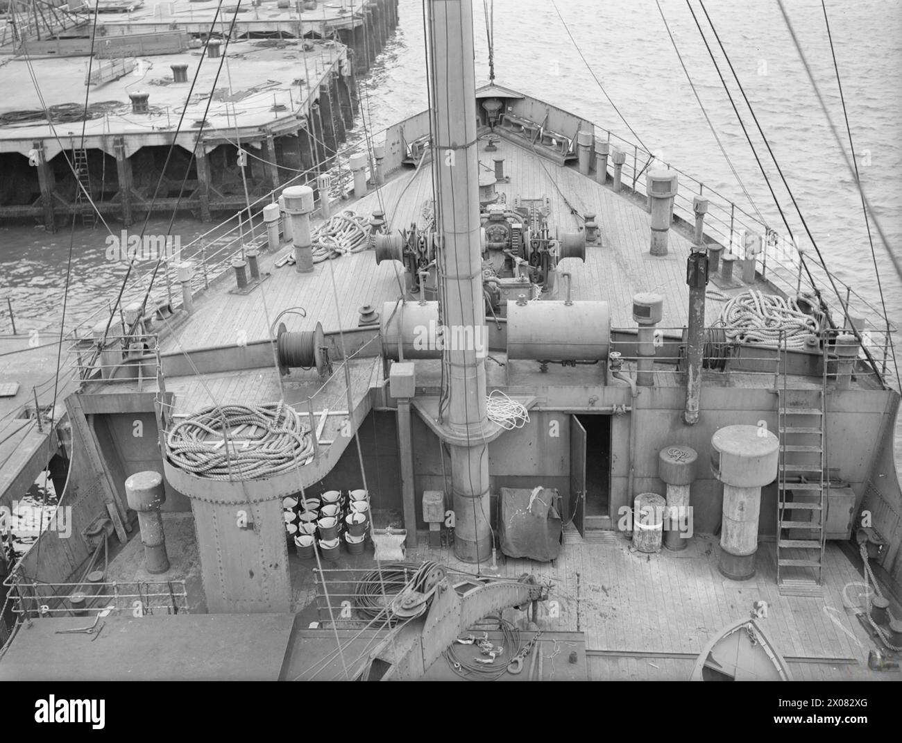 HMS INVICTA AND HMS DUKE OF WELLINGTON. 22 JULY 1942. - Looking towards ...