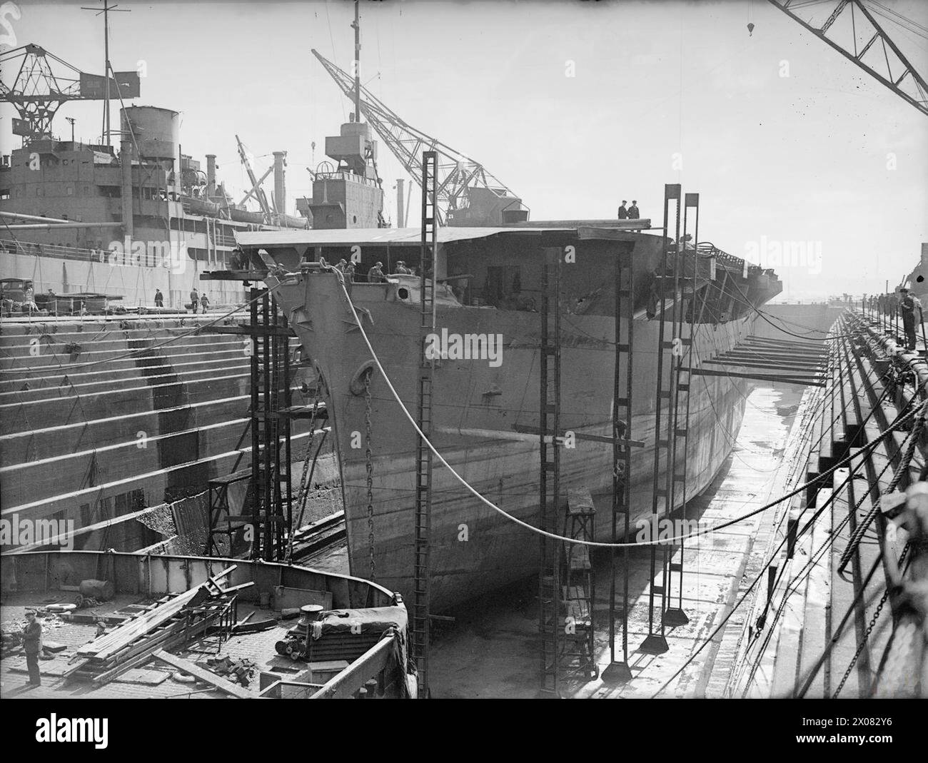 On 10 July 1943, the MAC ship Empire MacAlpine was in dry docks at ...