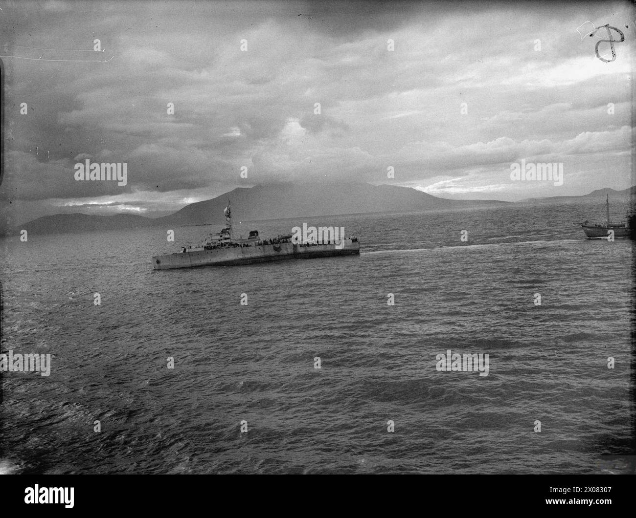 BRITISH NAVY IN GREECE. 15 OCTOBER 1944, AT THE ATHENS PORT OF PIRAEUS ...