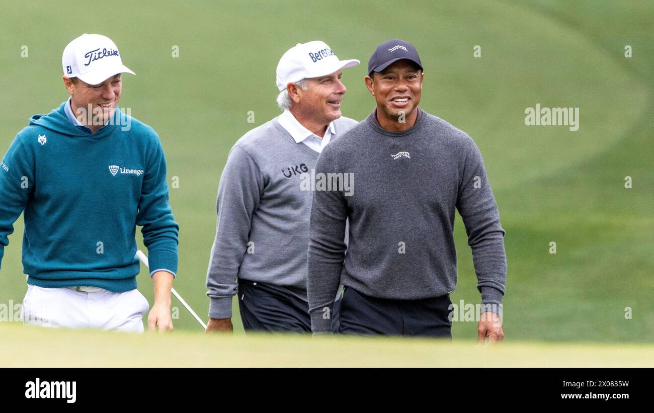 Tiger Woods practices on Tuesday 9 April 2024 ahead of The Masters ...