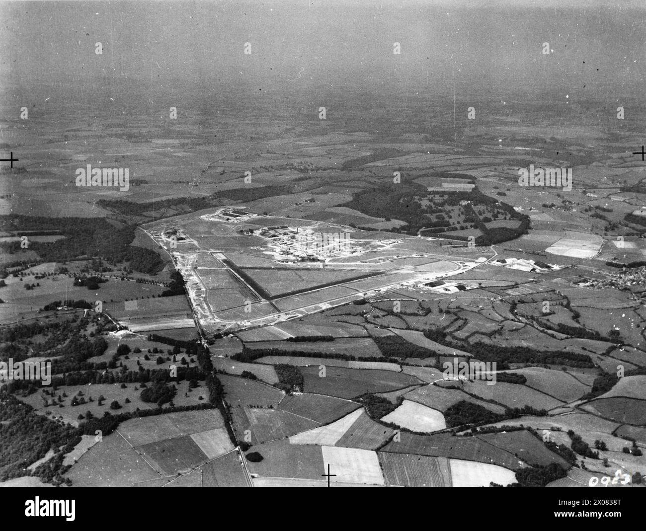 Oblique aerial view of RAF Colerne in Wiltshire, showing Royal Air ...