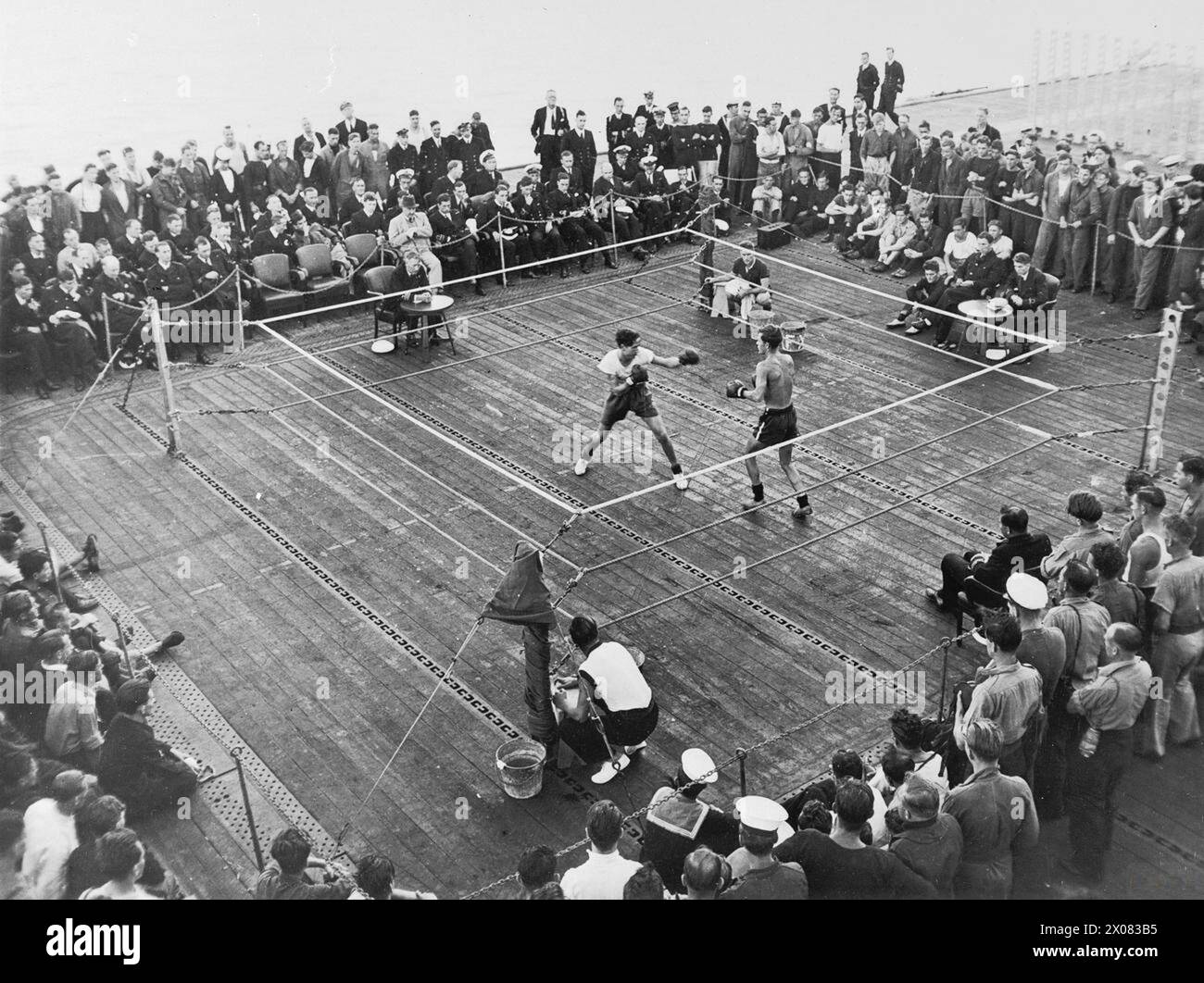THE ROYAL NAVY DURING THE SECOND WORLD WAR - A boxing tournament on the ...