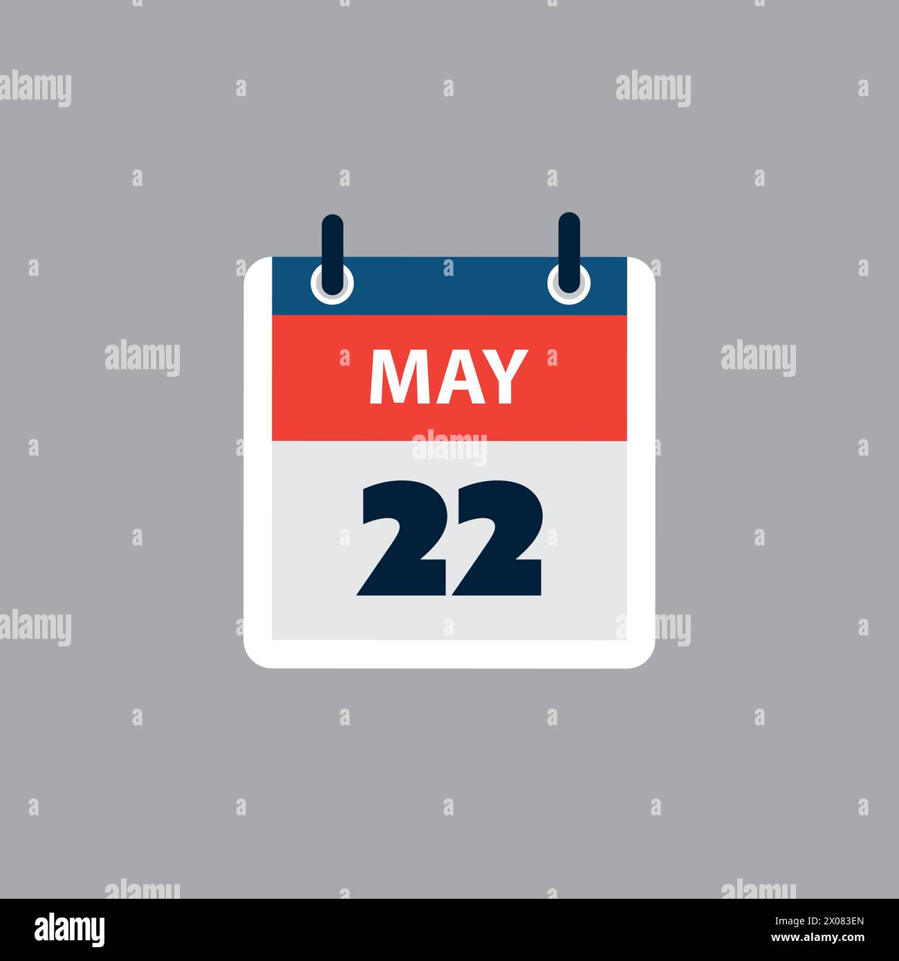 Simple Calendar Page for Day of 22nd May - Banner, Graphic Design ...