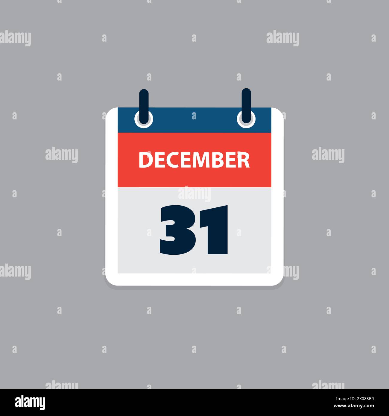 Calendar Page Design for Day 31st of December, Last Day of the Year ...