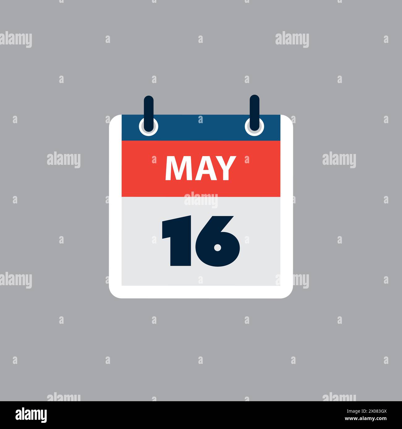 Simple Calendar Page for Day of 16th May - Banner, Graphic Design ...