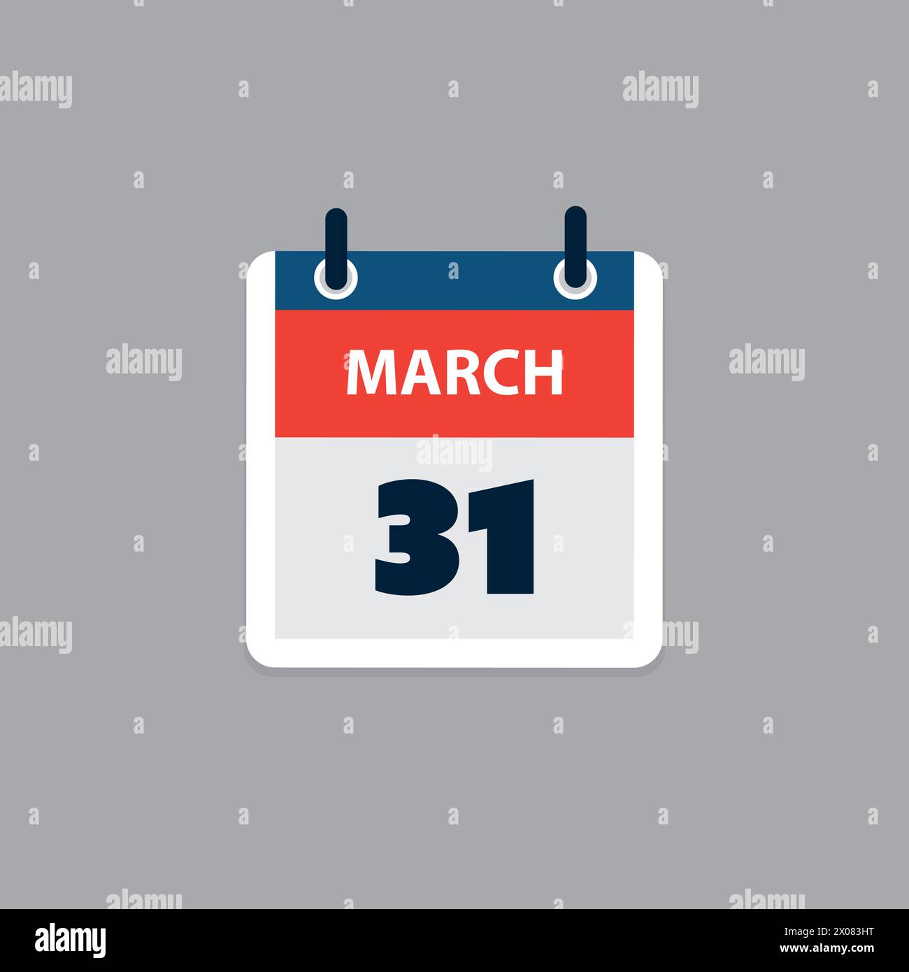 Simple Calendar Page for Day of 31st March - Banner, Graphic Design ...
