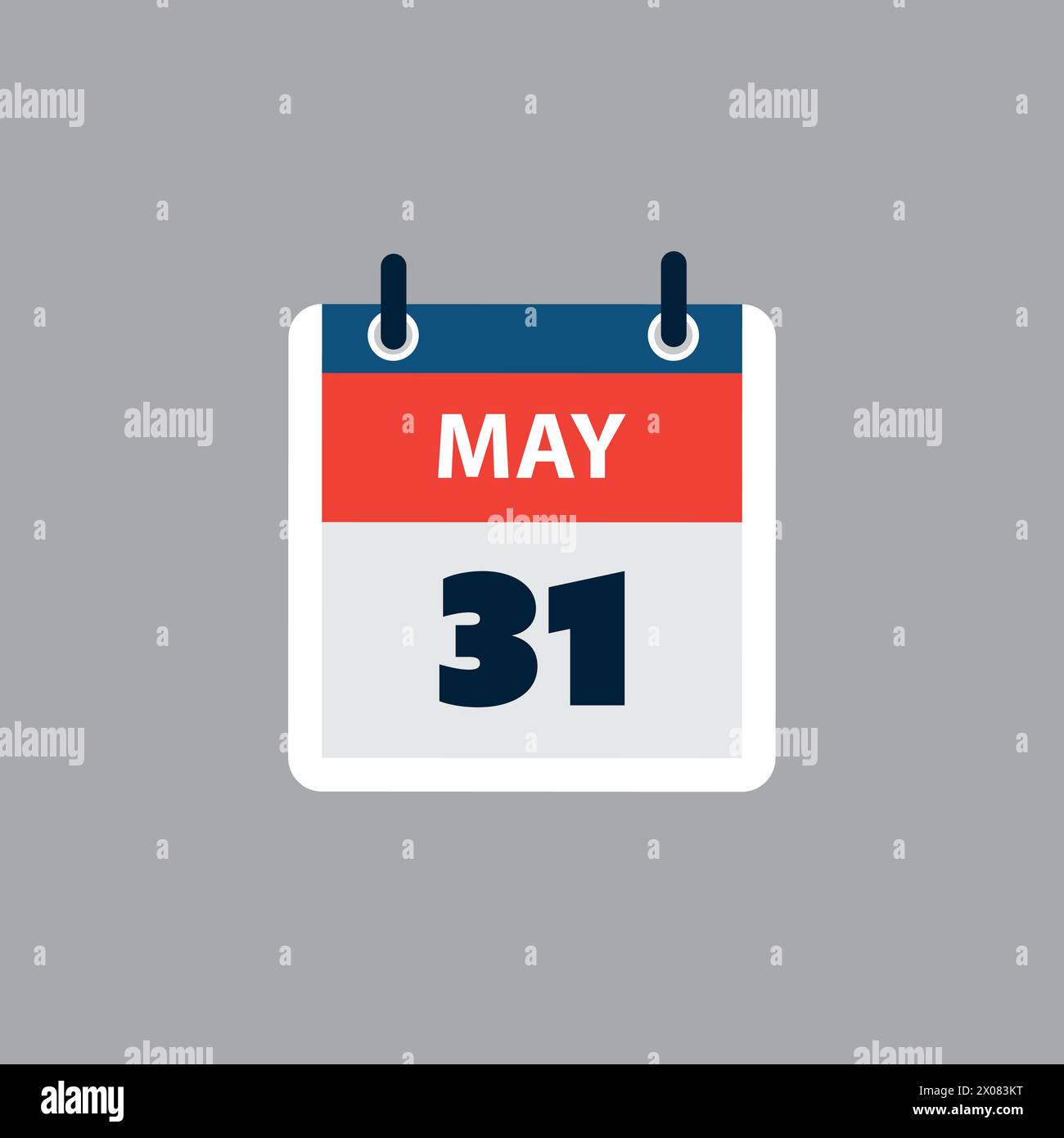 Simple Calendar Page for Day of 31st May - Banner, Graphic Design ...