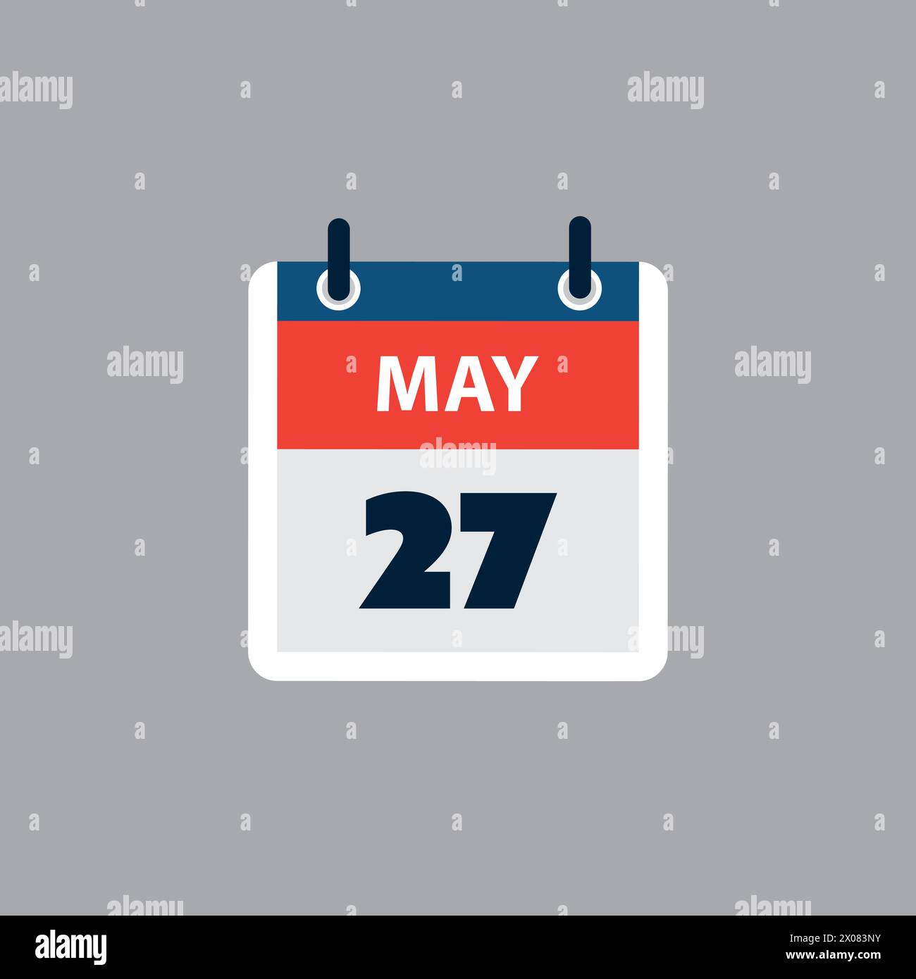 Simple Calendar Page for Day of 27th May - Banner, Graphic Design ...