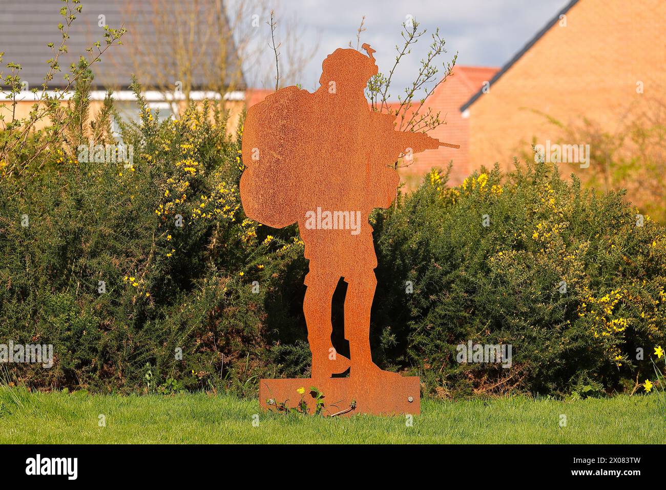 Steel soldier sculptures on Jubilee Roundabout next to the Army ...