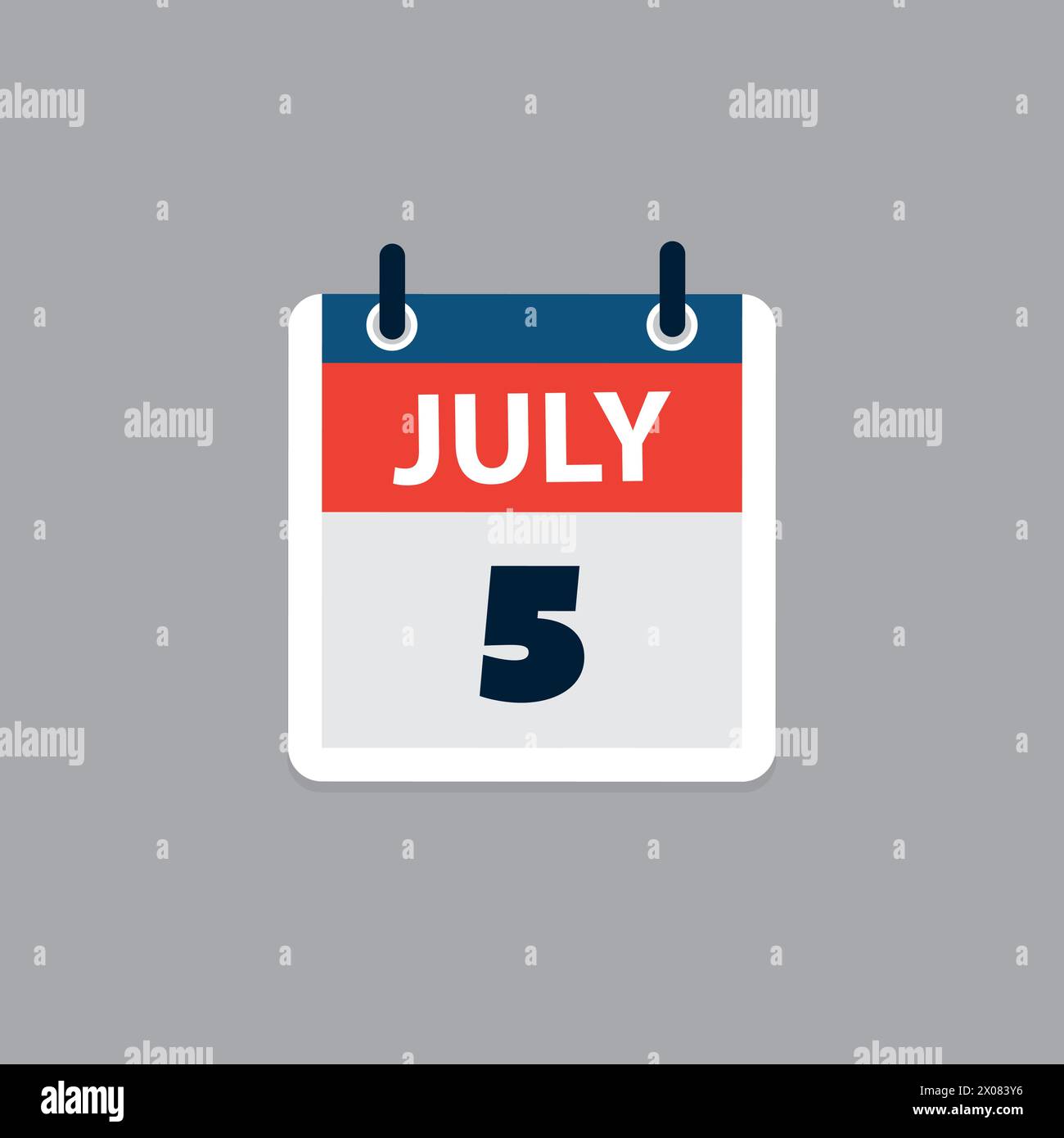 Calendar Page Design for Day July 5th, USA Public Holiday After ...