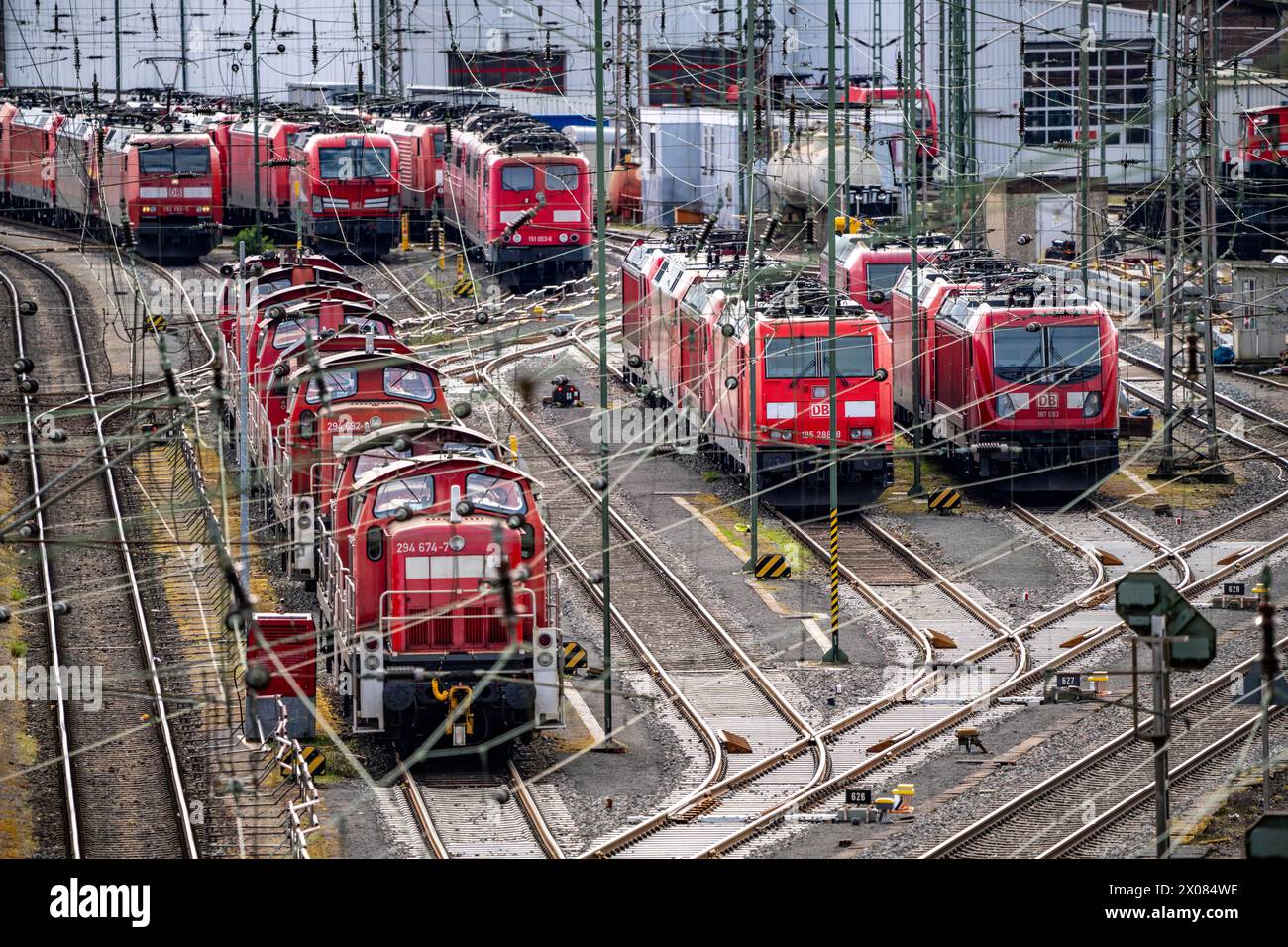 Shunting locomotives, at the Hagen-Vorhalle marshalling yard, is one of ...