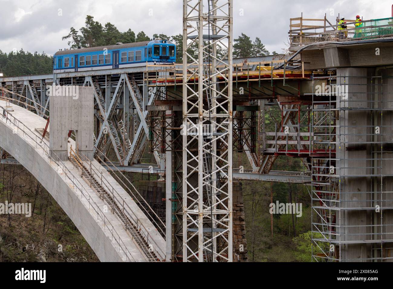 Jetetice, Czech Republic. 10th Apr, 2024. Construction of new ...