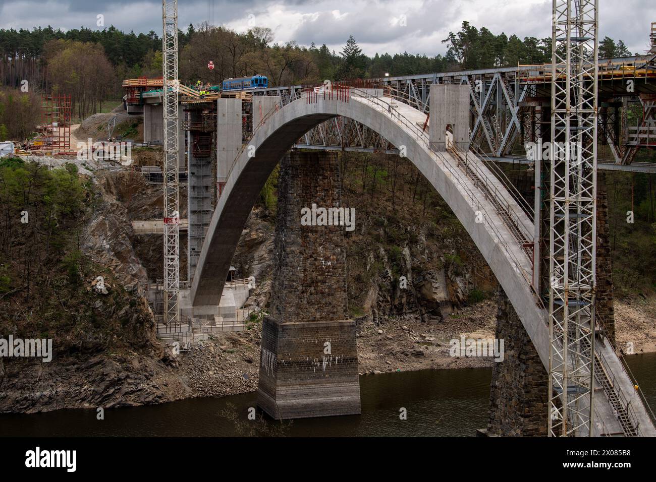 Jetetice, Czech Republic. 10th Apr, 2024. Construction of new ...