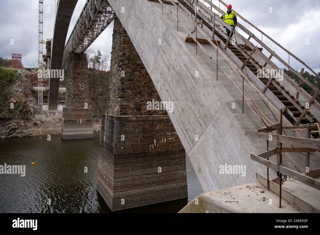 Jetetice, Czech Republic. 10th Apr, 2024. Construction of new ...