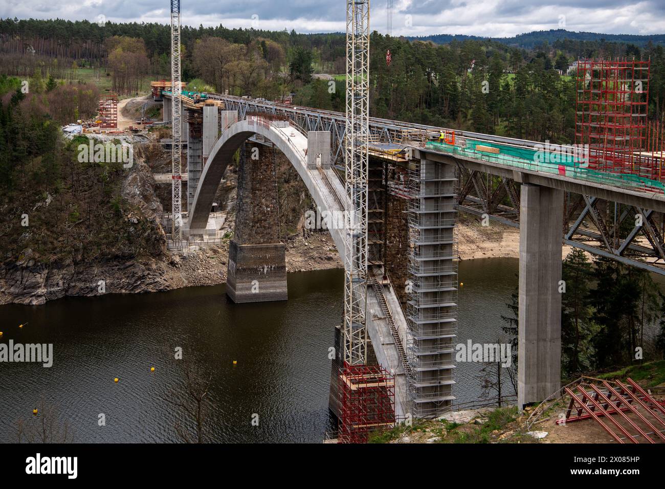 Jetetice, Czech Republic. 10th Apr, 2024. Construction of new ...
