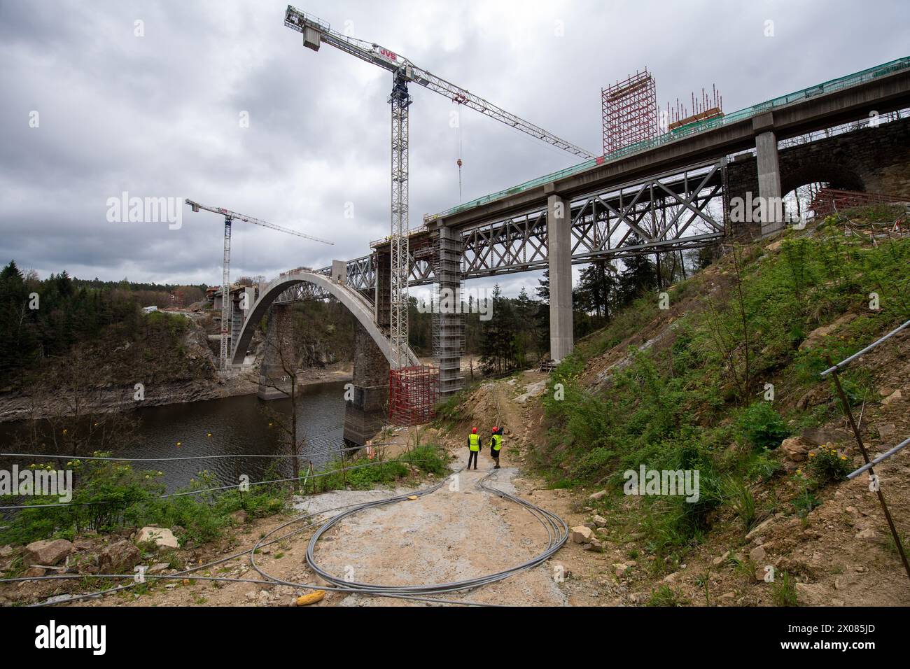 Jetetice, Czech Republic. 10th Apr, 2024. Construction of new ...