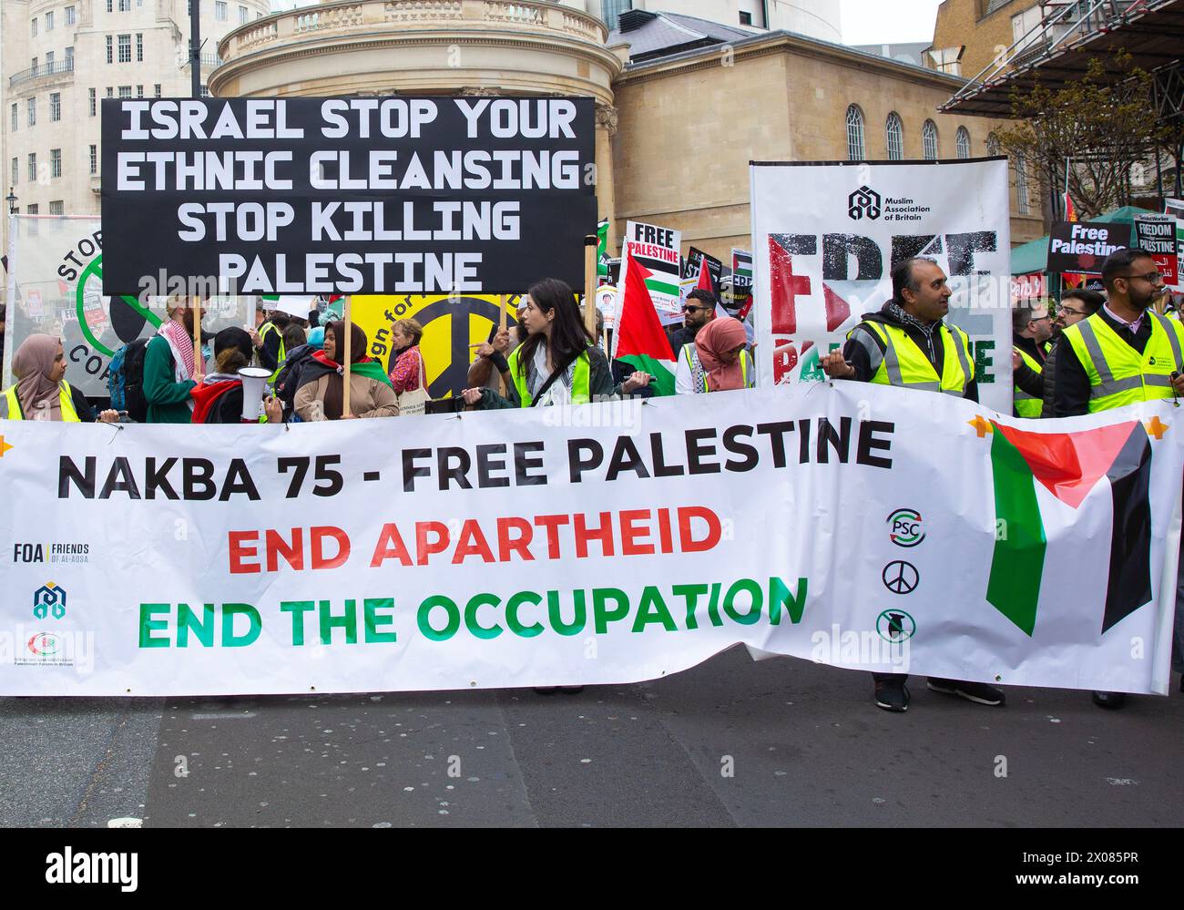 Pro-Palestinian protesters gather for their NAKBA 75 – National Protest ...