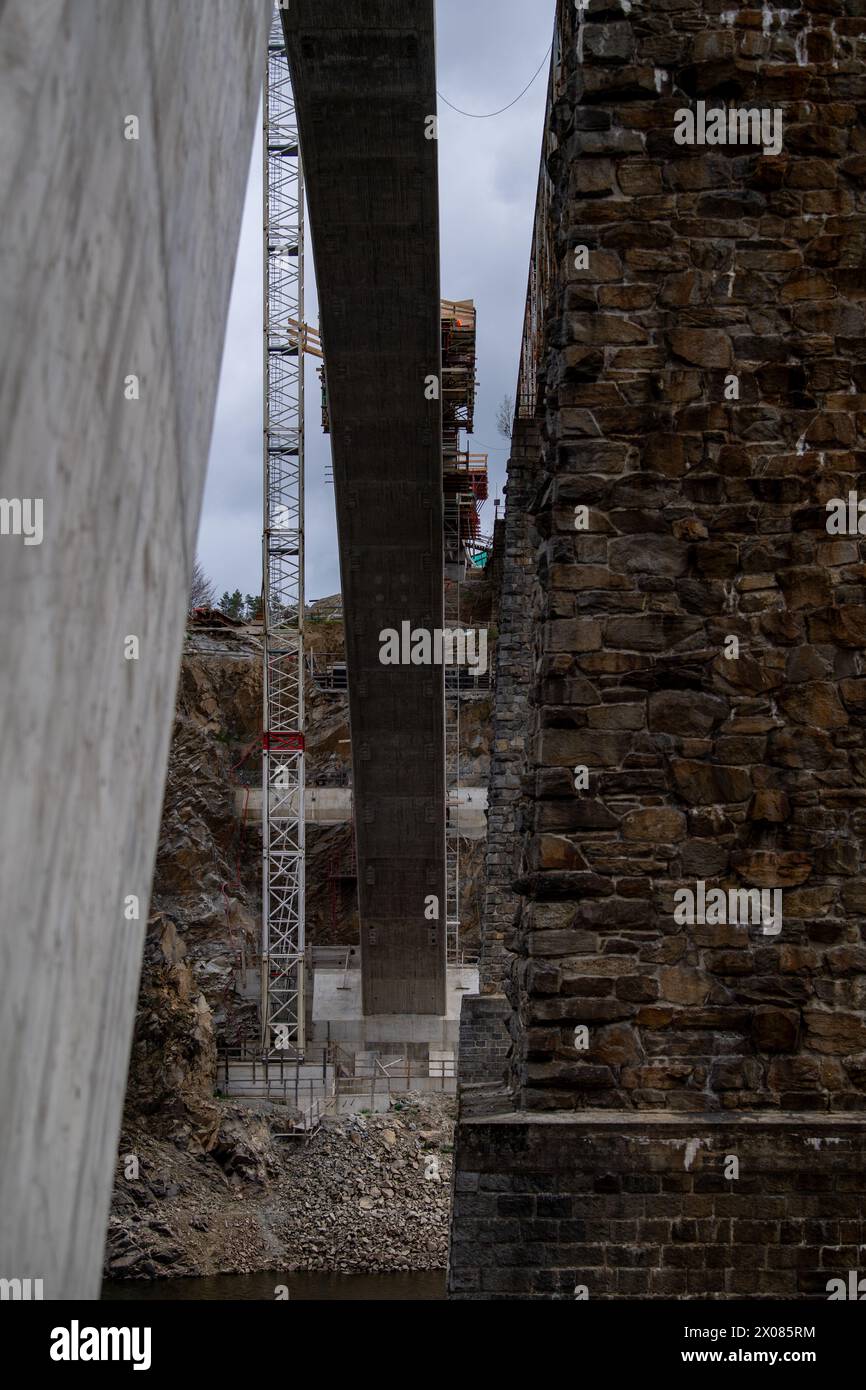 Jetetice, Czech Republic. 10th Apr, 2024. Construction of new ...