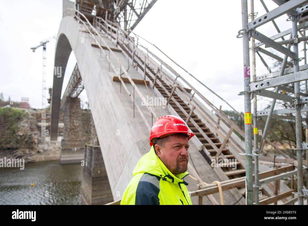 Jetetice, Czech Republic. 10th Apr, 2024. Construction of new ...