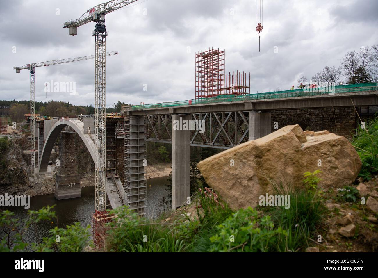 Jetetice, Czech Republic. 10th Apr, 2024. Construction of new ...