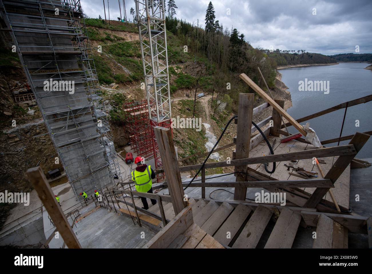 Jetetice, Czech Republic. 10th Apr, 2024. Construction of new ...