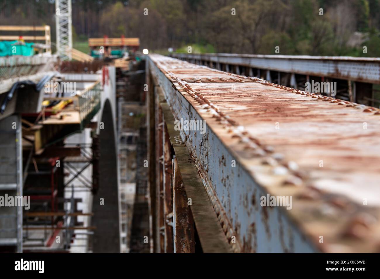 Jetetice, Czech Republic. 10th Apr, 2024. Construction of new ...