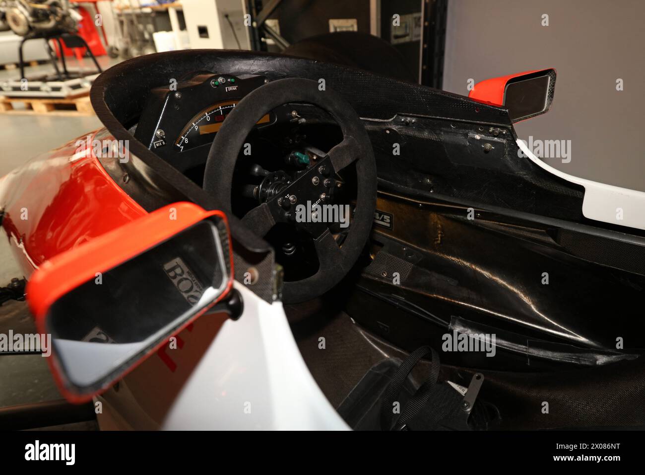 McLaren Formula One Heritage Centre - Ayrton Senna's F1 Car Stock Photo ...