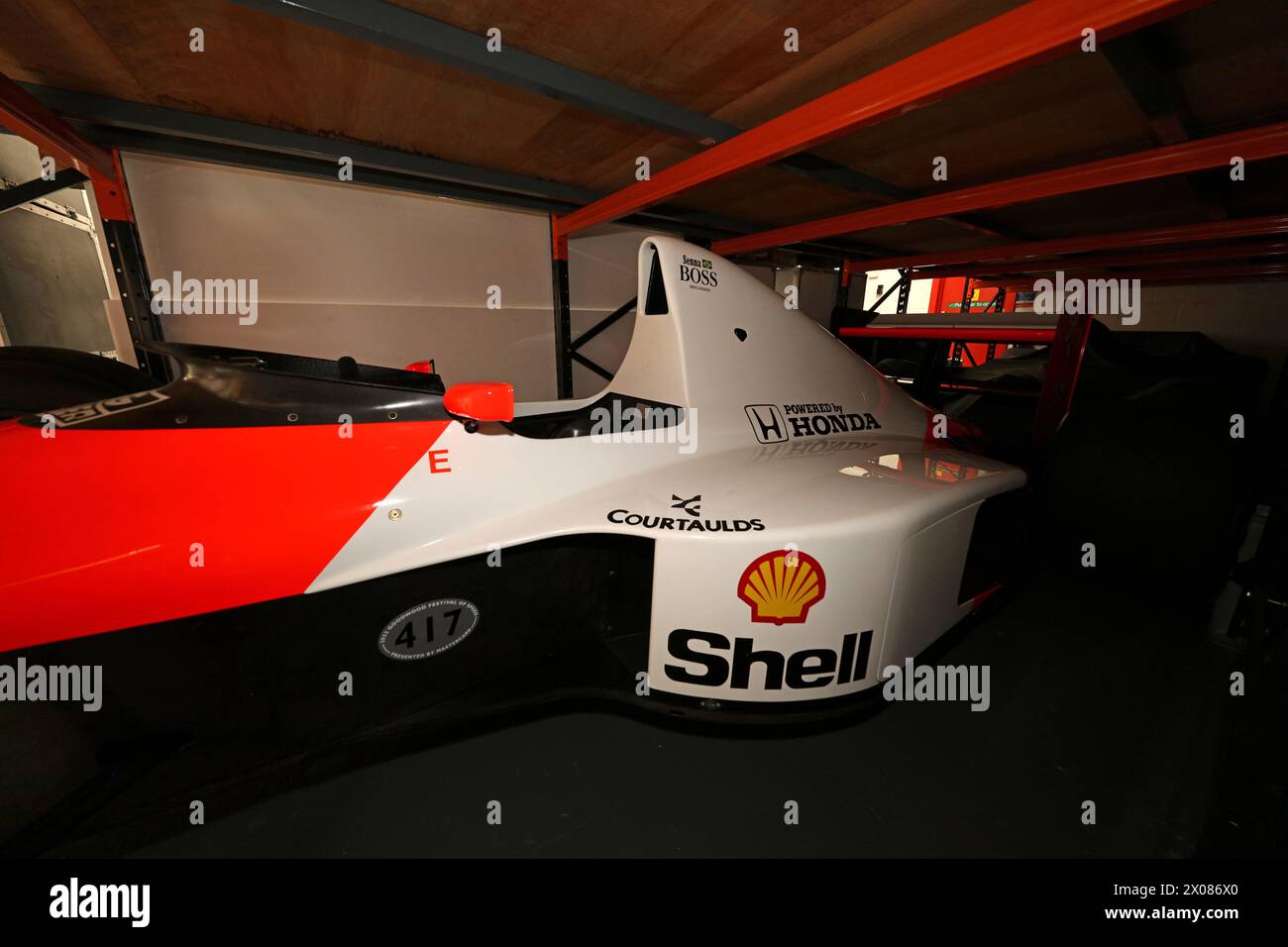 McLaren Formula One Heritage Centre - Ayrton Senna's F1 Car Stock Photo ...