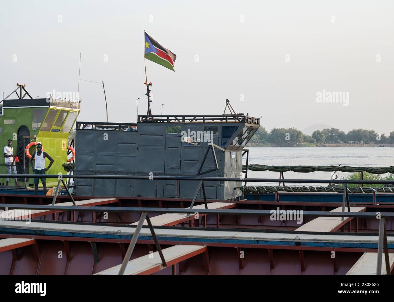 SOUTH-SUDAN, capital city Juba, White Nile river, Konyo Konyo river ...