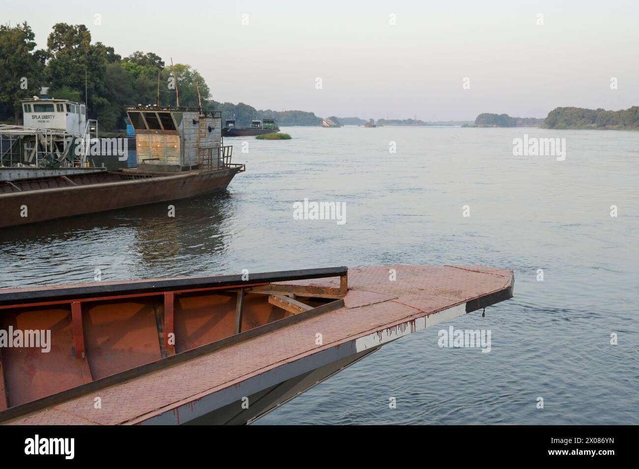 SOUTH-SUDAN, capital city Juba, White Nile river, Konyo Konyo river ...