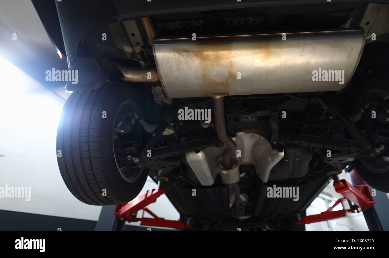 Exhaust pipe muffler under hi-res stock photography and images - Alamy
