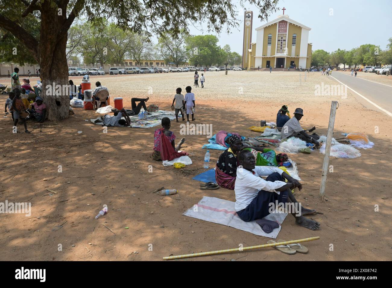 SOUTH-SUDAN, capital city Juba, catholic church, holy mass in the St ...