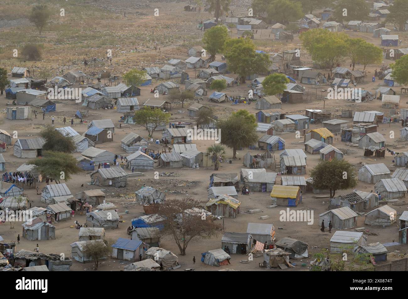 SOUTH-SUDAN, capital city Juba, slum settlement of IDP refugees from ...