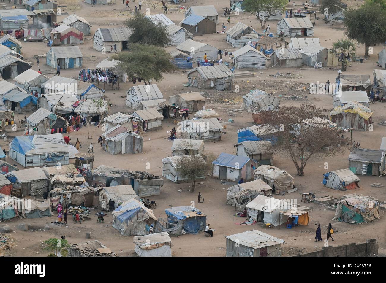 SOUTH-SUDAN, capital city Juba, slum settlement of IDP refugees from ...