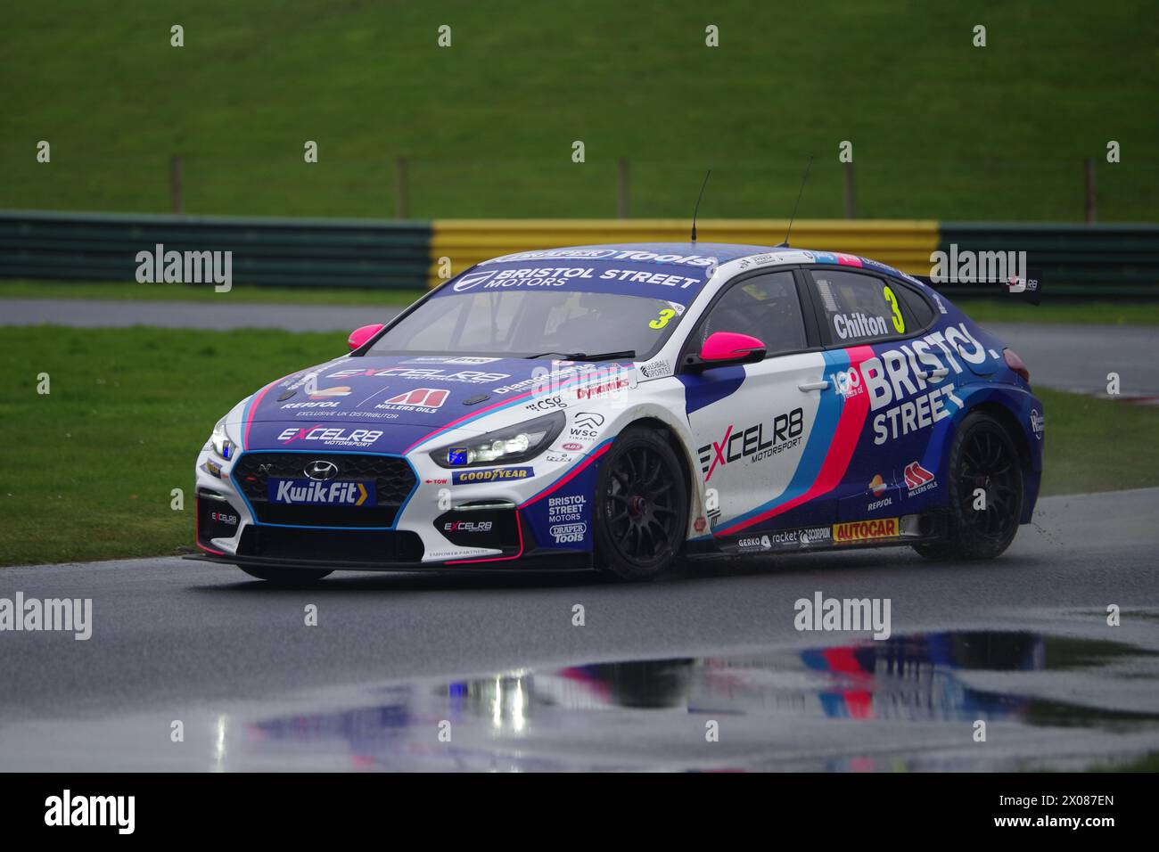 Dalton on Tees, 10 April 2024. Tom Chilton driving a Hyundai i30N for ...