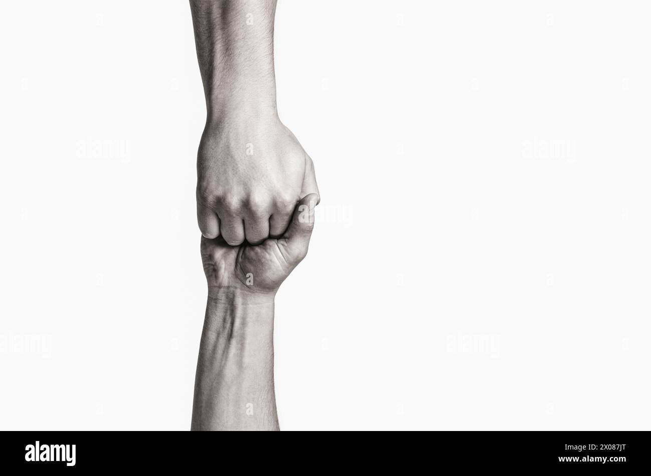 Helping a man to climb Cut Out Stock Images & Pictures - Alamy