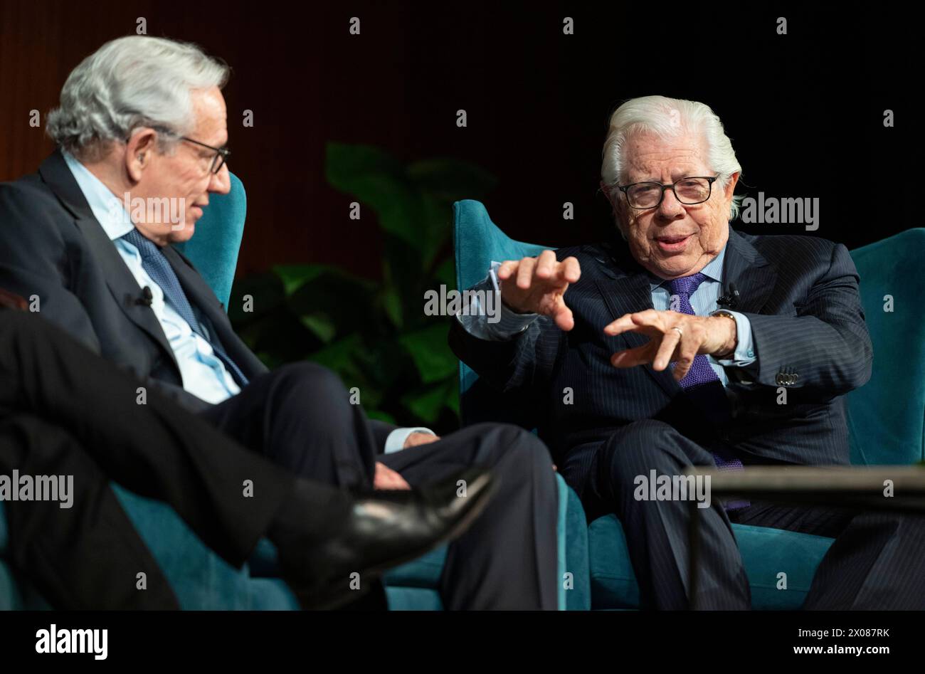 Austin, Tx, USA. 9th Apr, 2024. Legendary journalists BOB WOODWARD, l ...