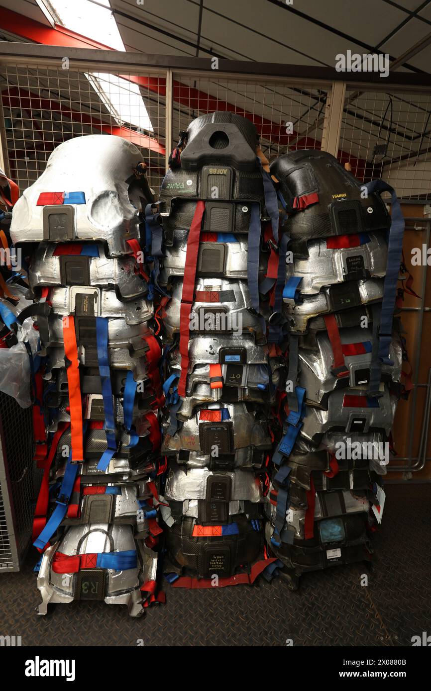 McLaren Formula One Heritage Centre, Drivers Seats Stock Photo - Alamy