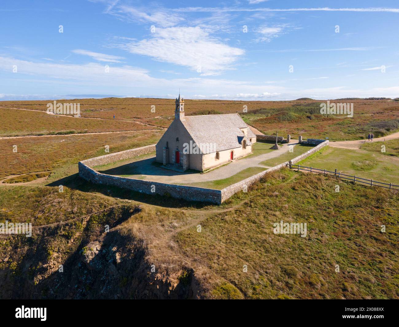 Saint-They Chapel (15th century) overlooking the Trepasses bay and ...