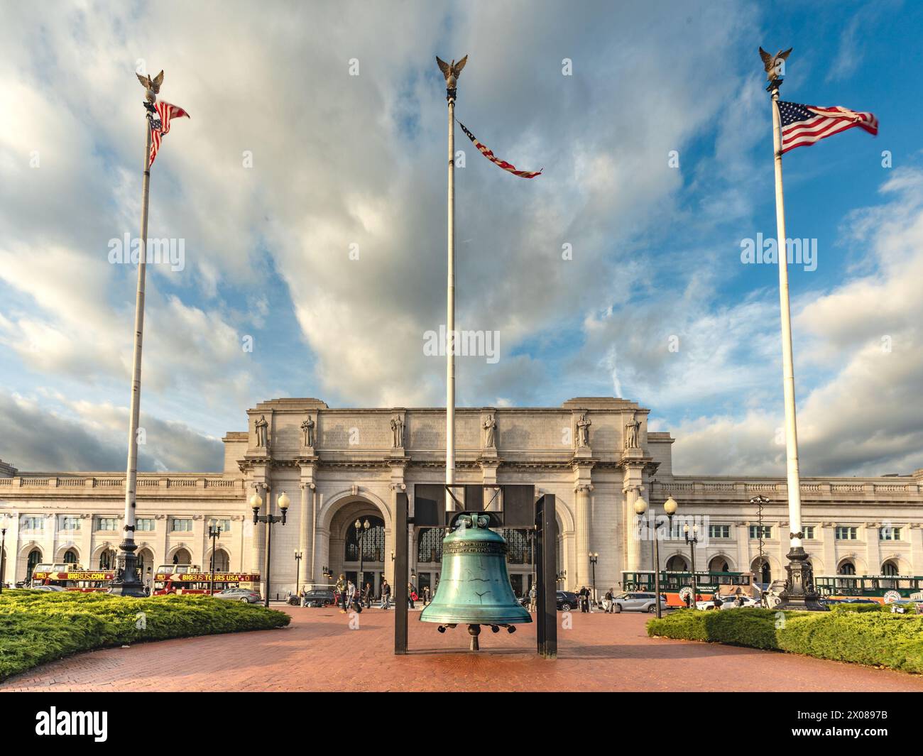 Washington DC – US – Mar 23, 2024 Landscape view of the bronze Freedom ...