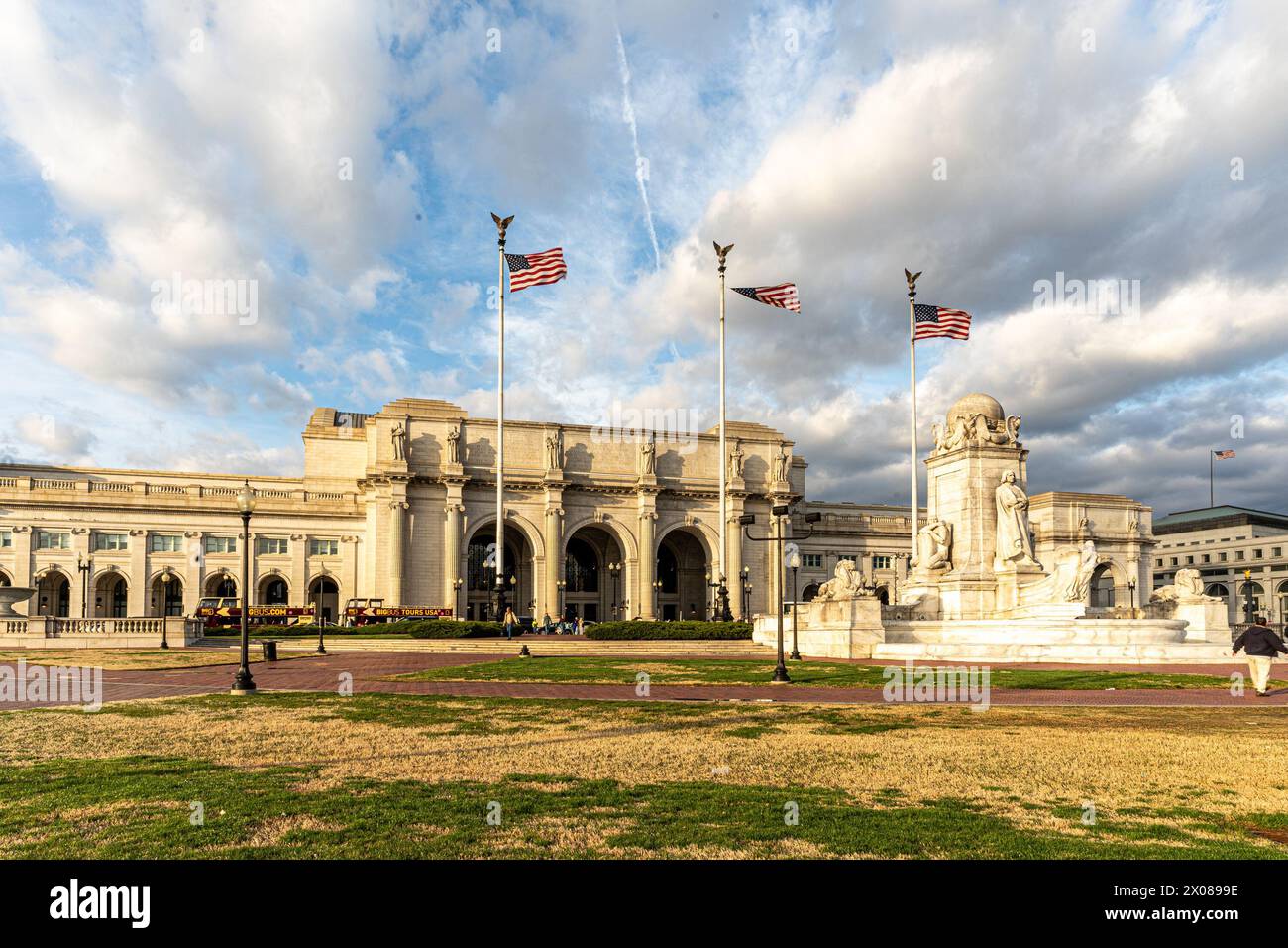 Washington DC – US – Mar 23, 2024 Iconic Columbus Circle plaza in front ...