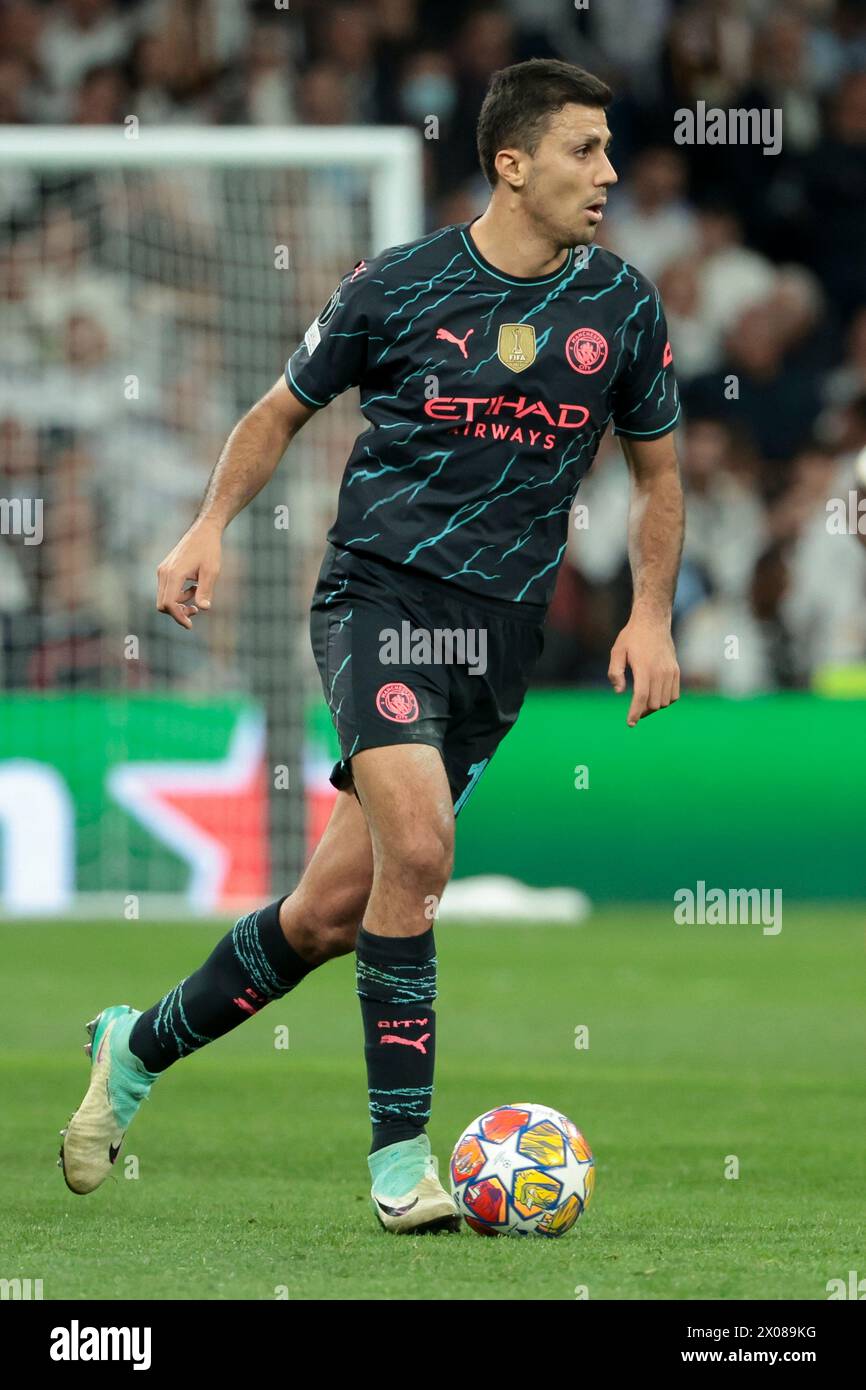 Madrid, Espagne. 09th Apr, 2024. Rodrigo Hernandez Cascante aka Rodri of Manchester City during ...