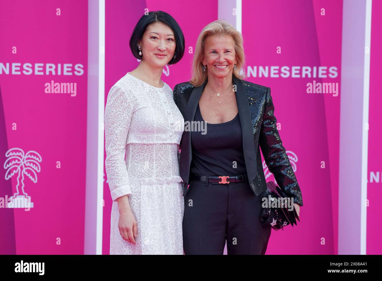 Fleur Pellerin, Iris Knobloch attend the Pink Carpet on opening ...