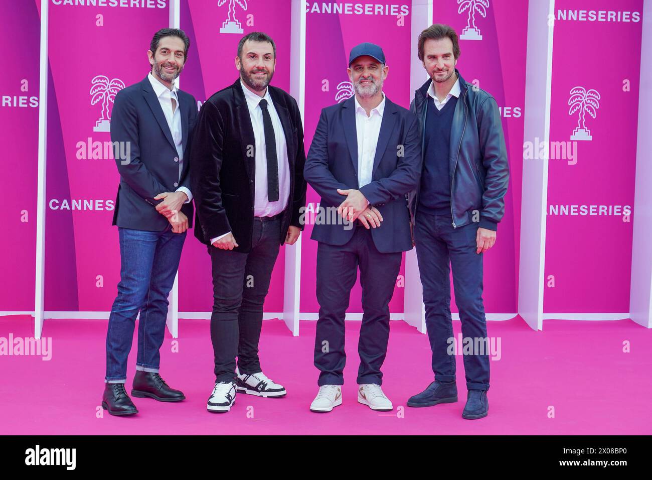 Mathieu Delarive, Laurent Ournac, Gregory Ecale attend the Pink Carpet ...