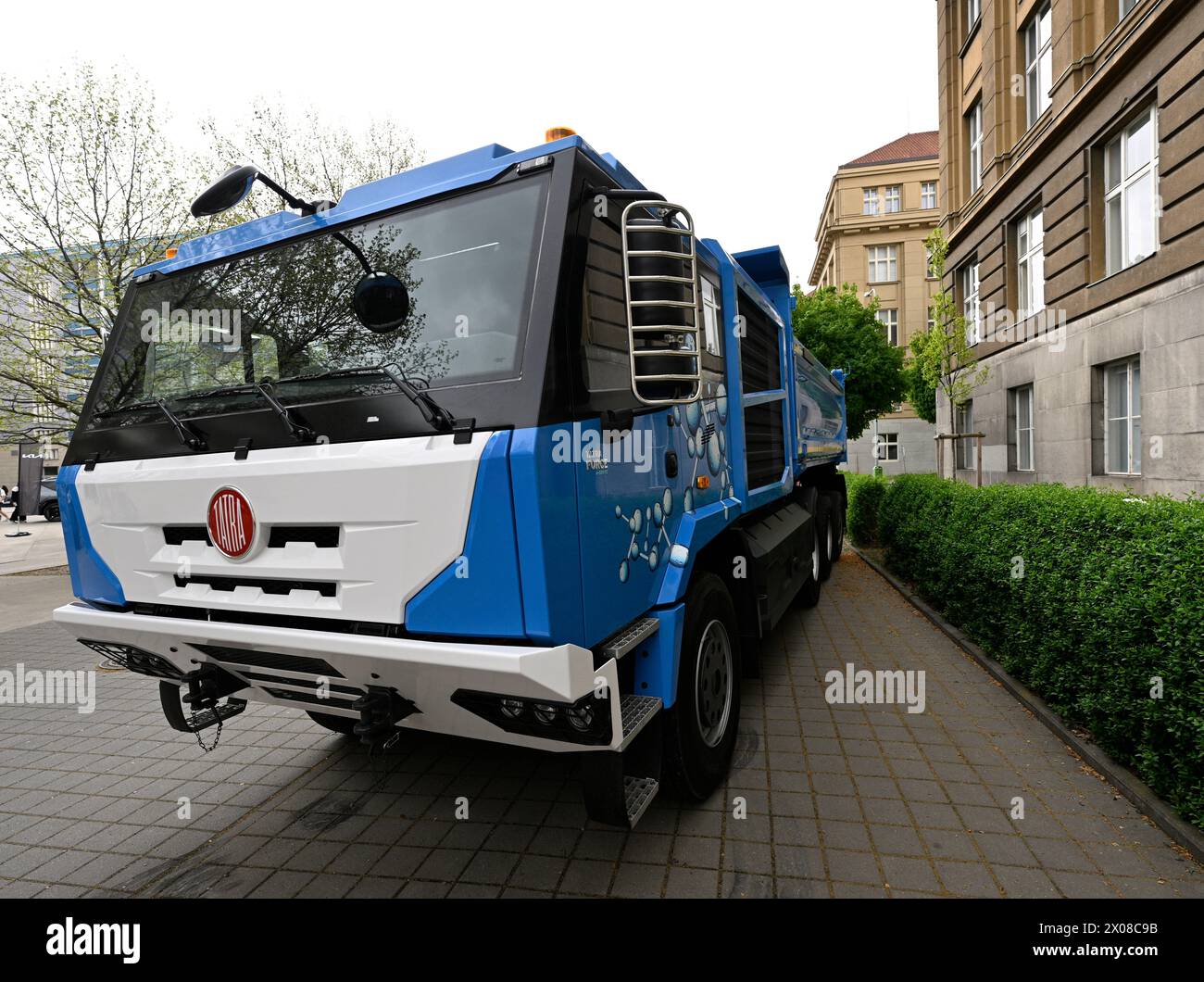 A prototype of a heavy truck powered by an electric traction engine ...
