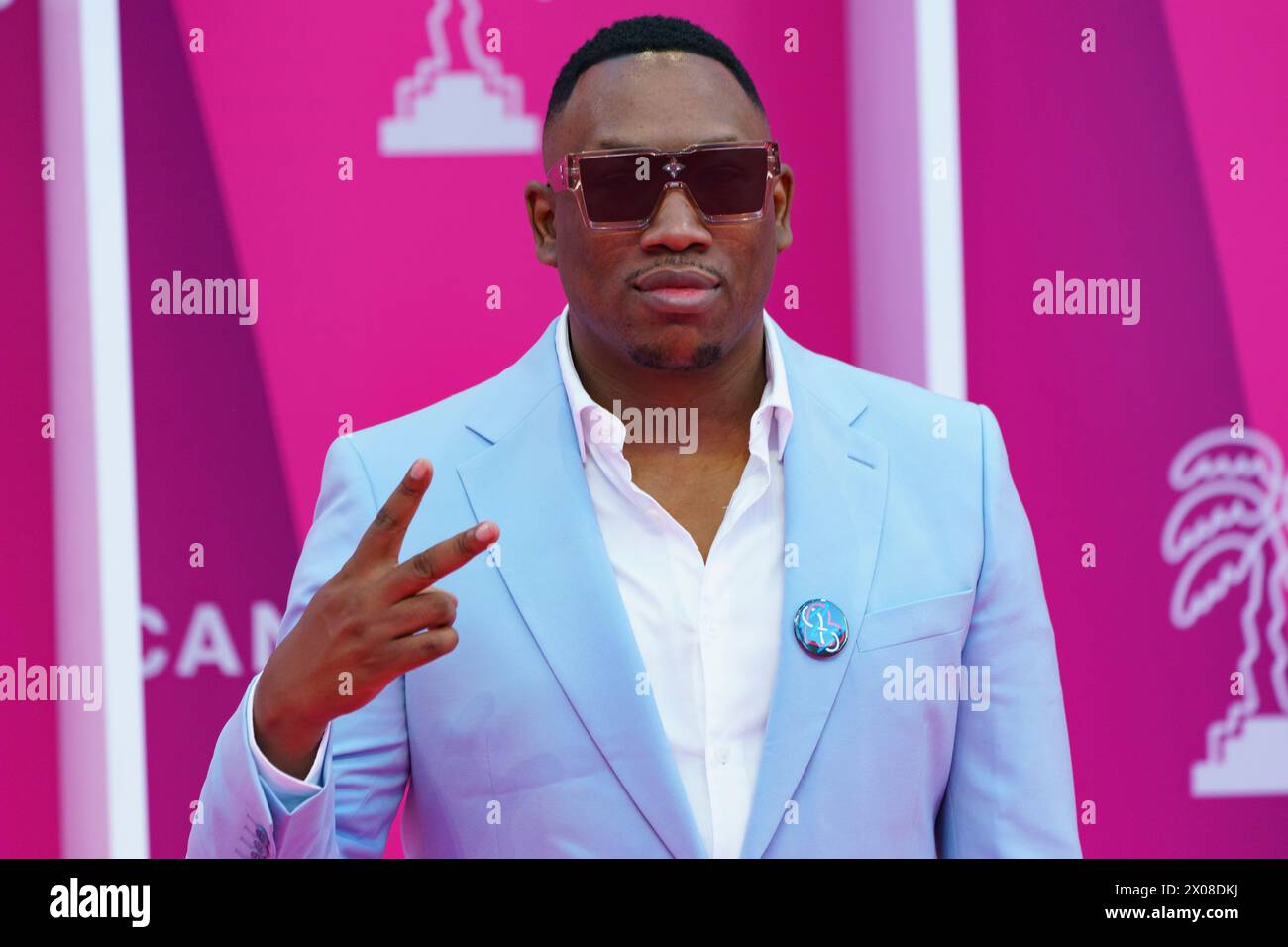 Teddy Corona attend the Pink Carpet on Day Five of the 7th Canneseries ...