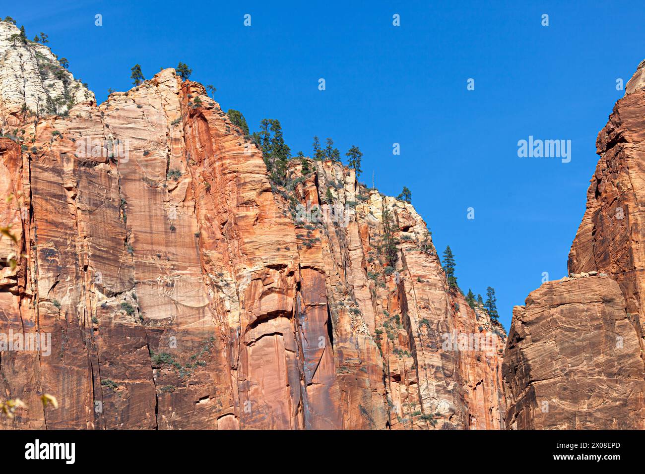 Ancient sediment eroded into incredibly high rock walls that are topped ...